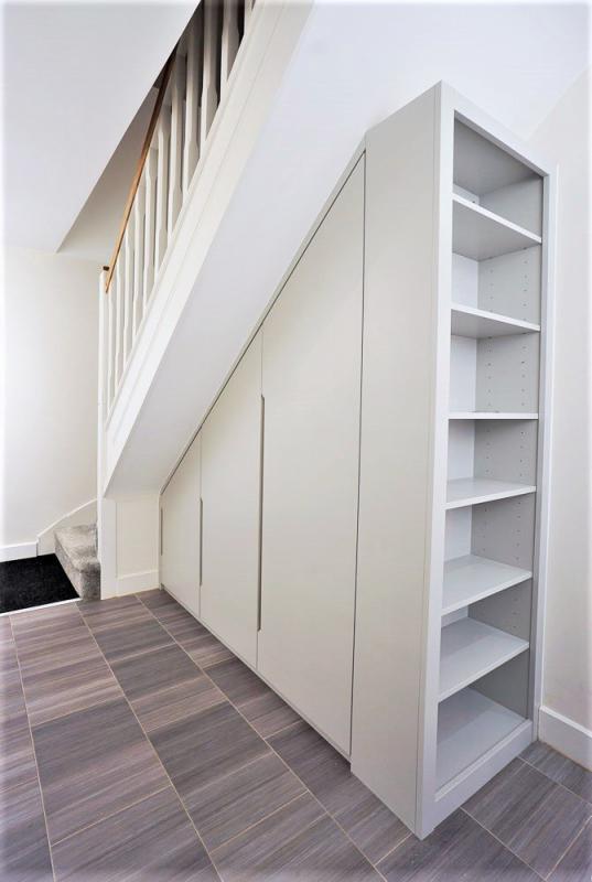 Modern built in wardrobe under stairs storage – Built in Solutions